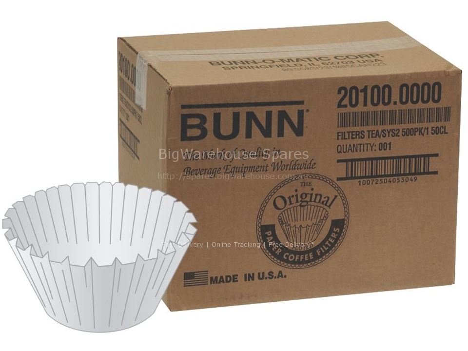 BUNN-O-MATIC Components Basket paper filters basket paper filter 133 ...