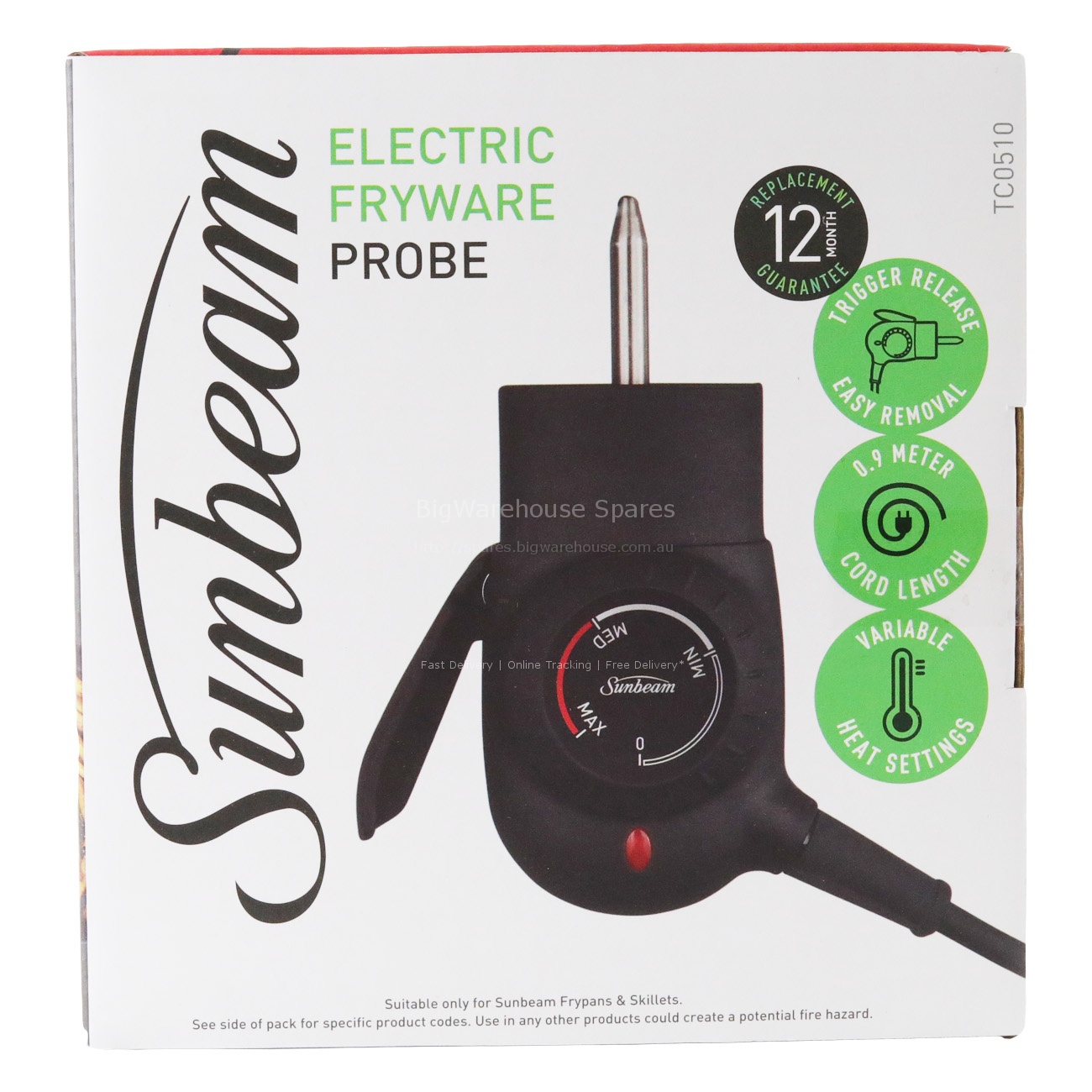 SUNBEAM FRY PAN CONTROL PROBES control probe tc0510